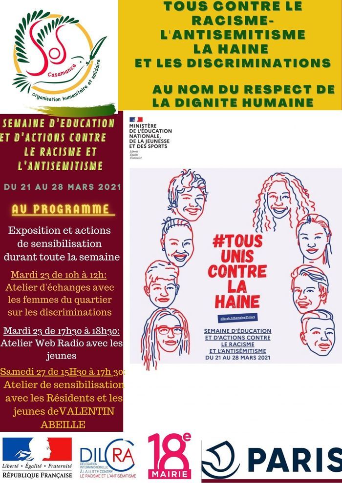 TOUS CONTRE LE RACISME-L'ANTISEMITISME-LA HAINE ET LES DISCRIMINATIONS AU NOM DU RESPECT DE LA ...